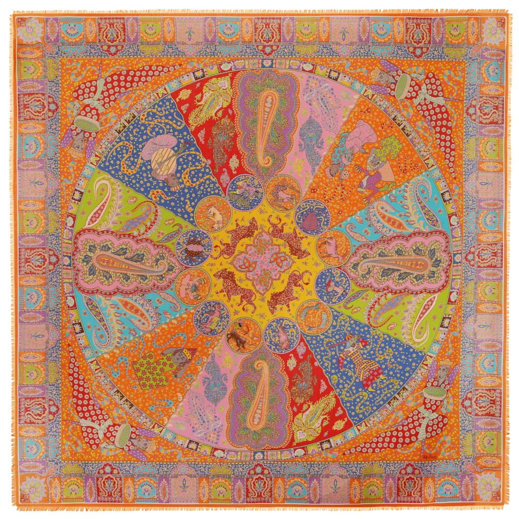 Zodiac Wool silk Orange Pink Wolff Et Descourtis zodiac-wool-silk-orange-pink-wolff-et-descourtis
